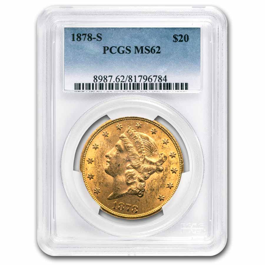 Collectors Corner - 1878-S $20 MS62 PCGS - #65271246